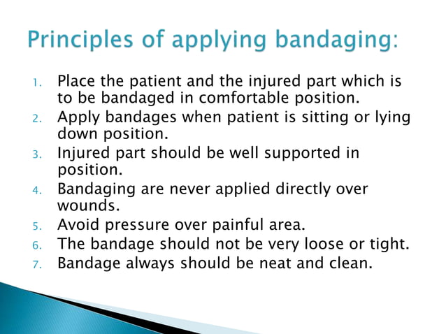Bandaging Basics For Nursing Students | PPTX | First Aid | Injuries