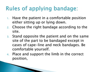 Bandaging Basics For Nursing Students | PPTX | First Aid | Injuries