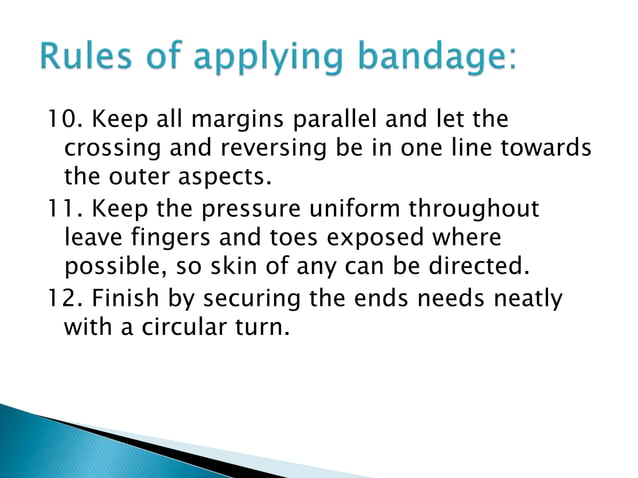 Bandaging Basics For Nursing Students | PPTX | First Aid | Injuries