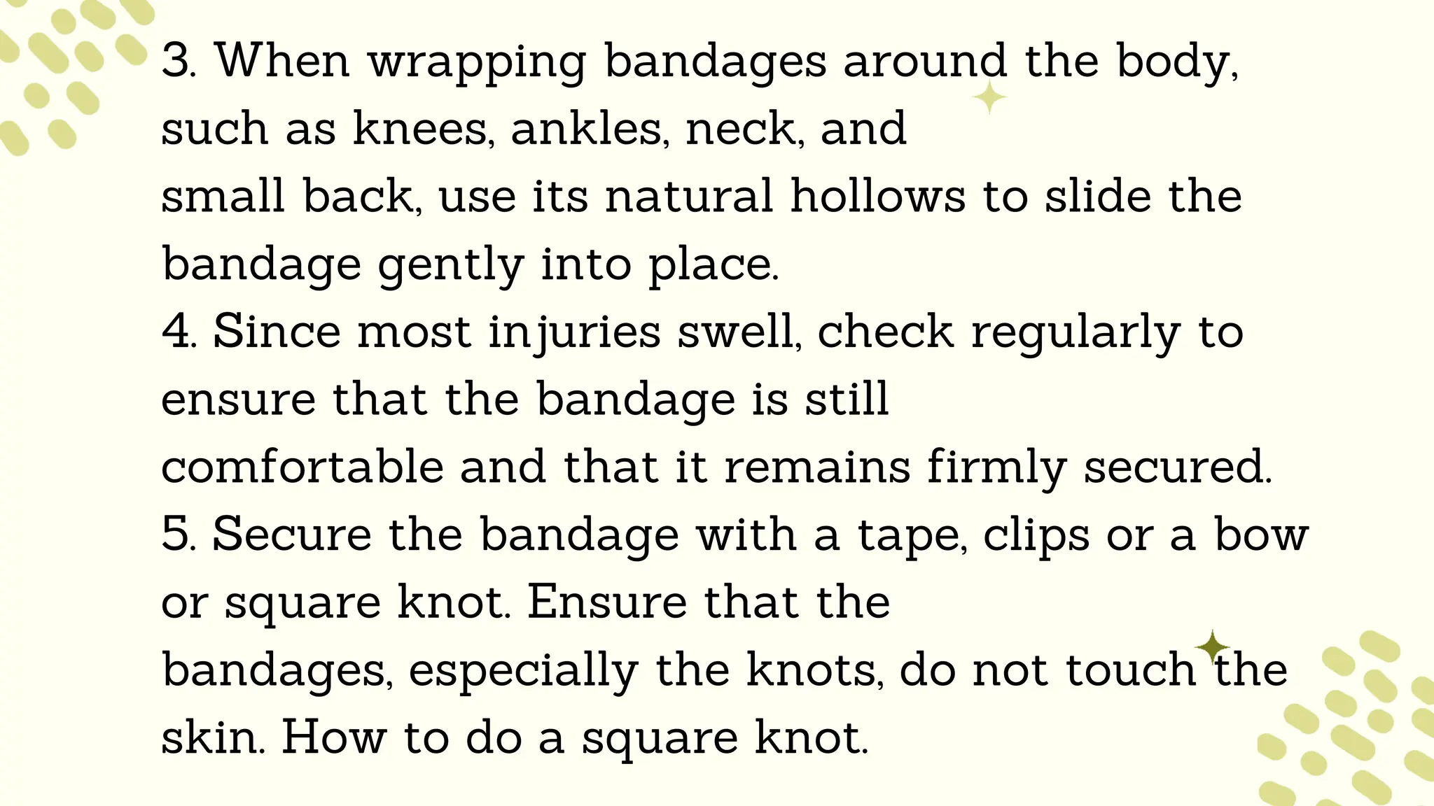 Grade 9- Health, Lesson 3: Bandaging and Dressing .pptx