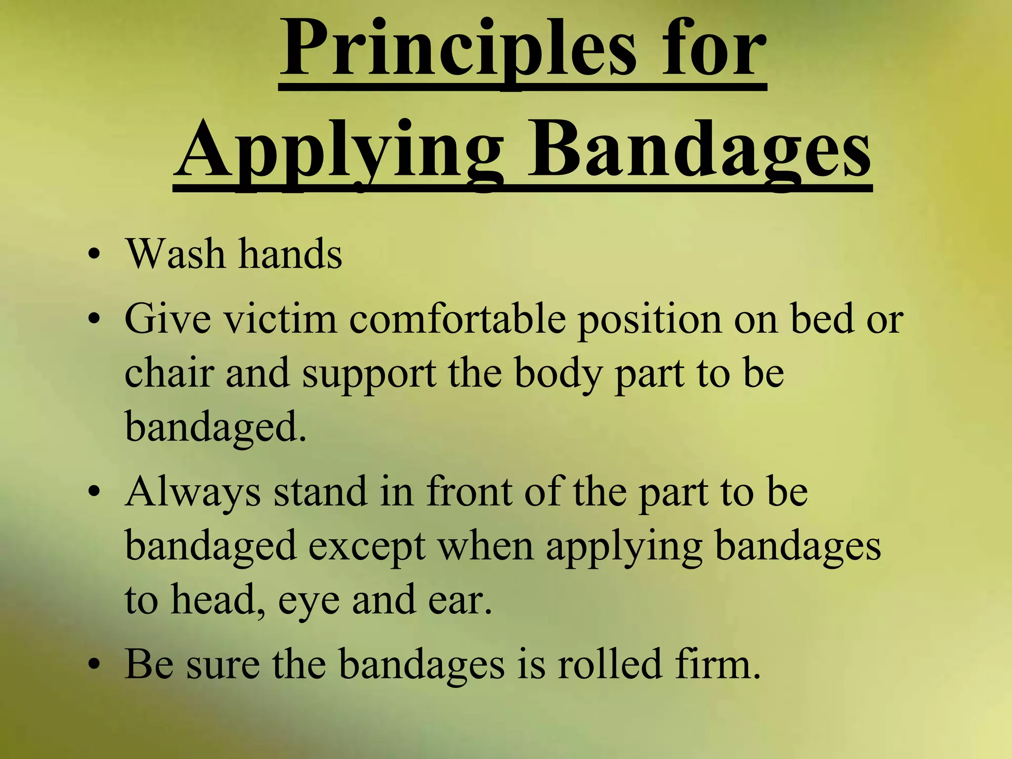 Bandaging technique | PPT