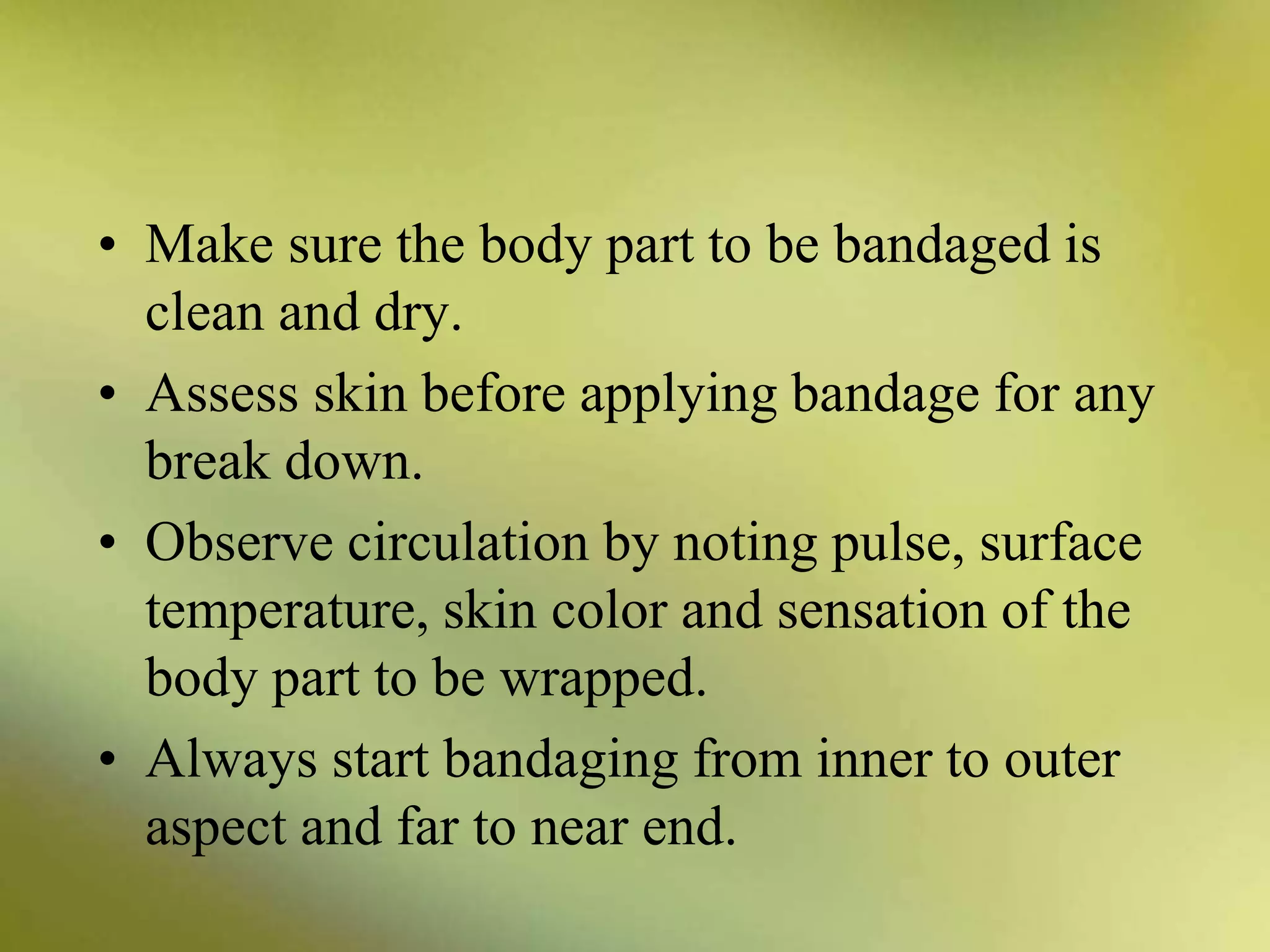 Bandaging technique | PPT