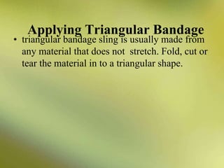 Bandaging technique | PPT