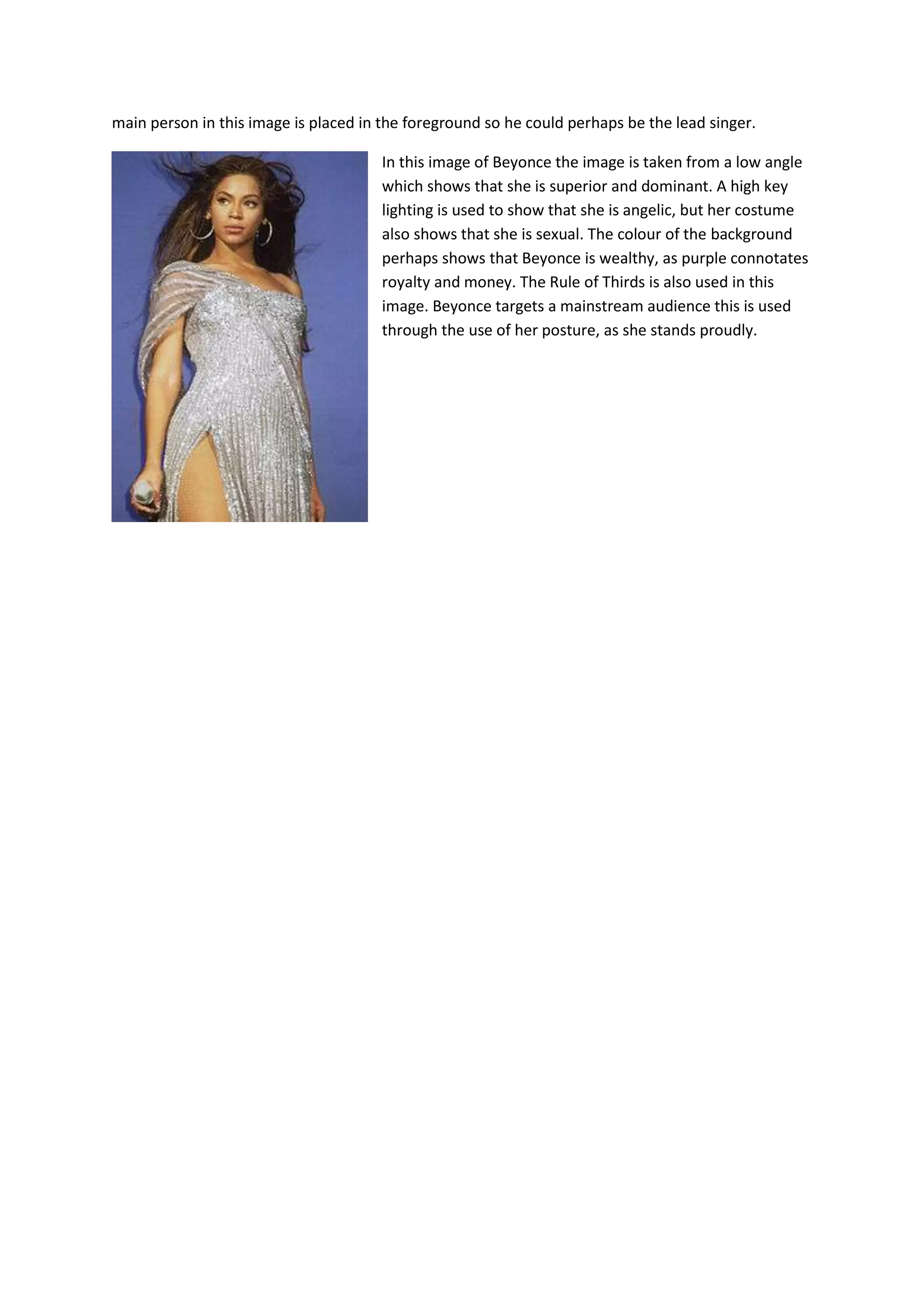 Band and artist analysis of images | DOCX