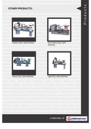 B & B Machines, Rajkot, Light Duty Lathe Machines | PDF