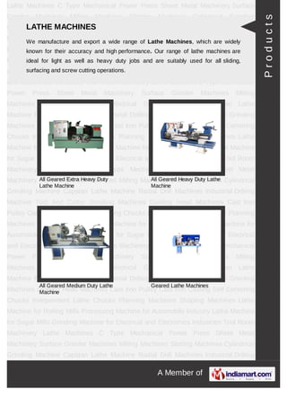 B & B Machines, Rajkot, Light Duty Lathe Machines | PDF