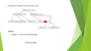B and B+ tree | PPTX | Databases | Computer Software and Applications