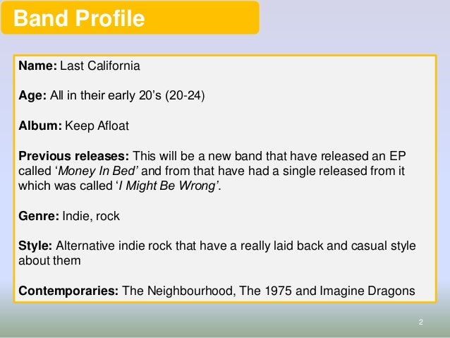 Band Description band-description