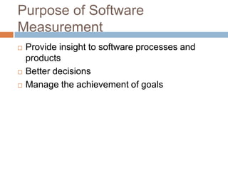 SOFTWARE MEASUREMENT ESTABLISHING A SOFTWARE MEASUREMENT PROCESS | PPT