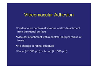 Bandello classifications of vitreo macular tractions | PDF