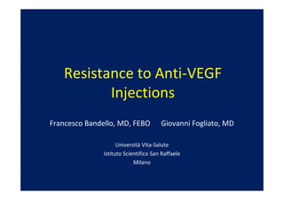 Bandello resistance to anti vegf injections | PPT