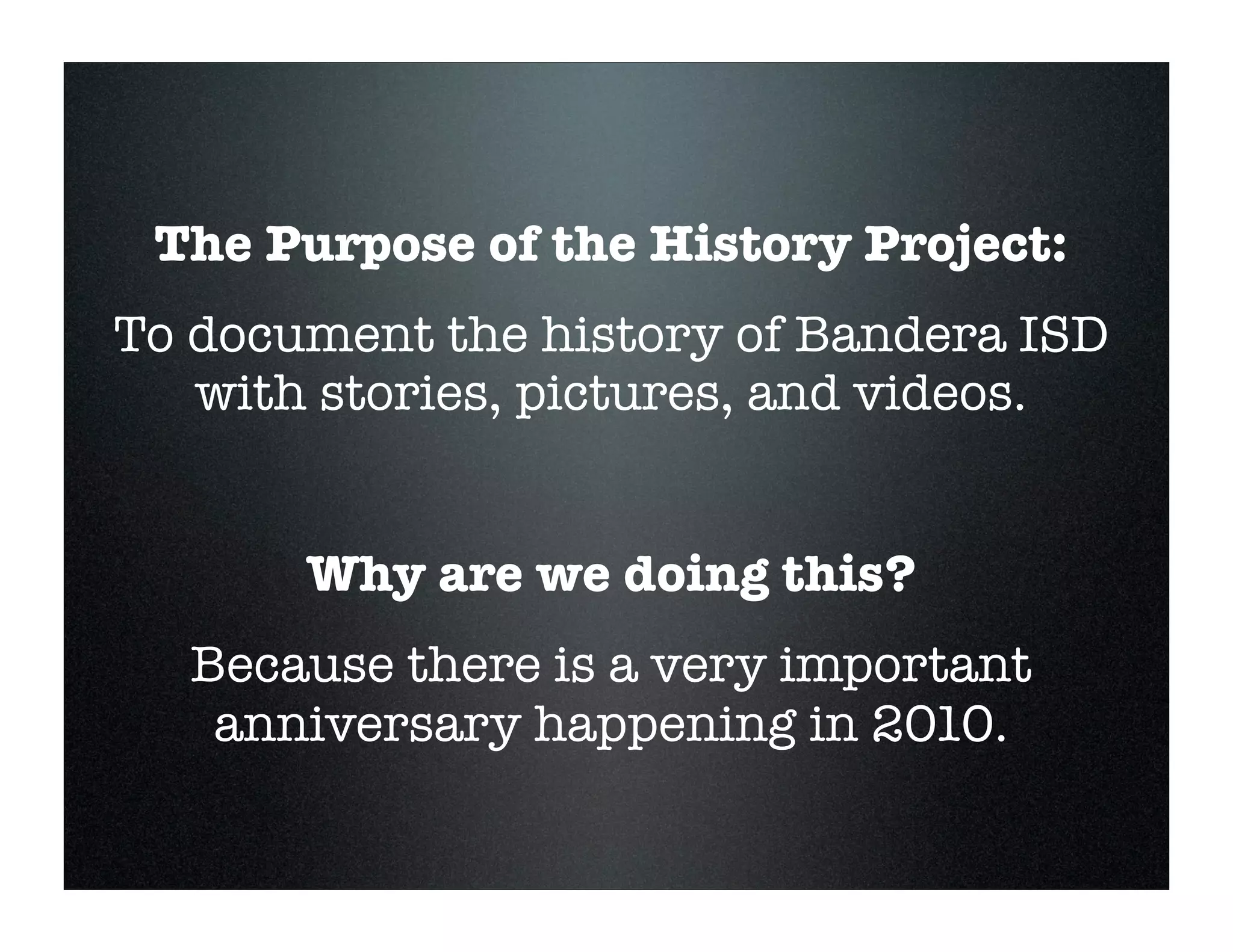 Bandera ISD History Project | PDF