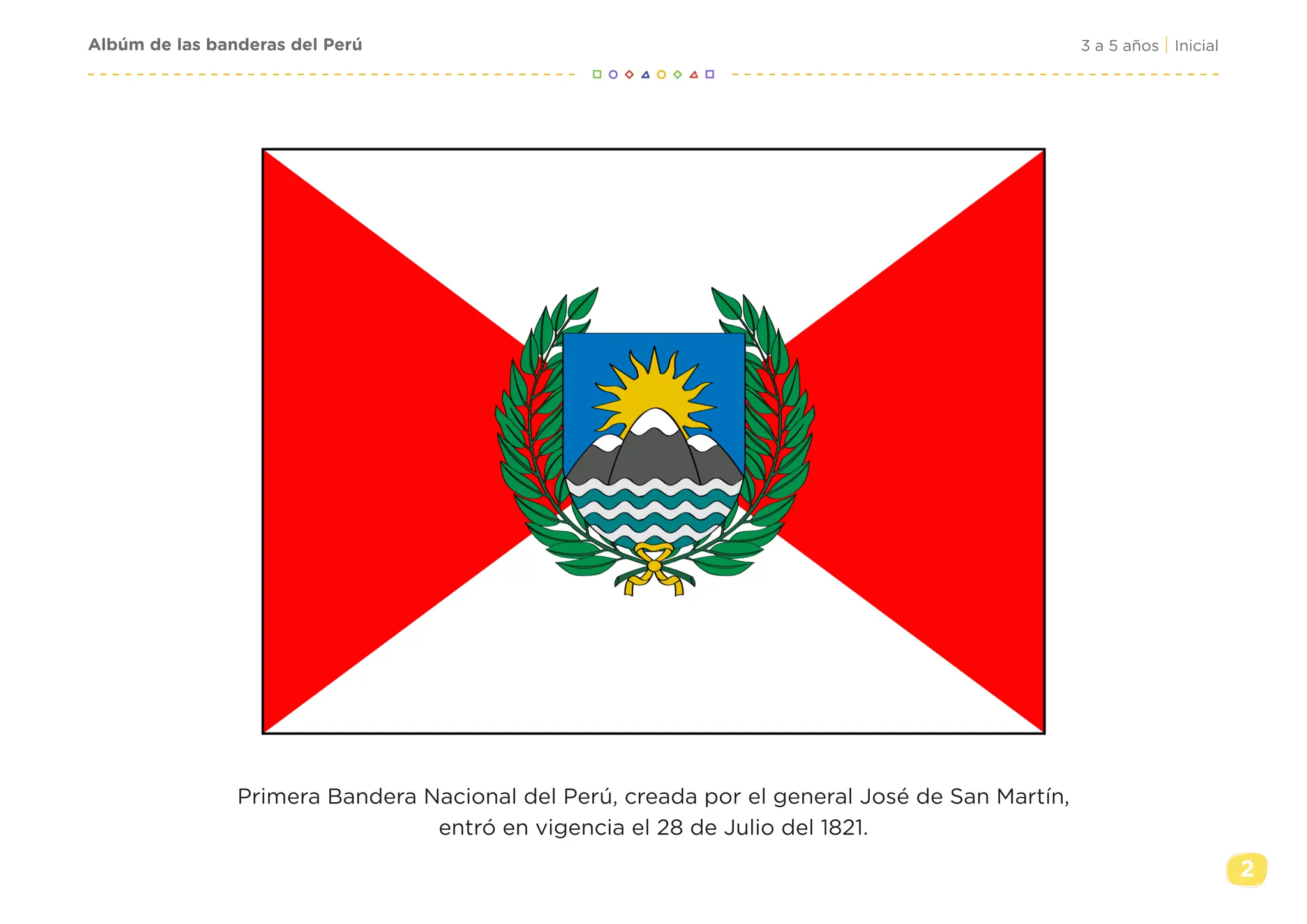 historia de las banderas del peru primera segunda tercera | PDF