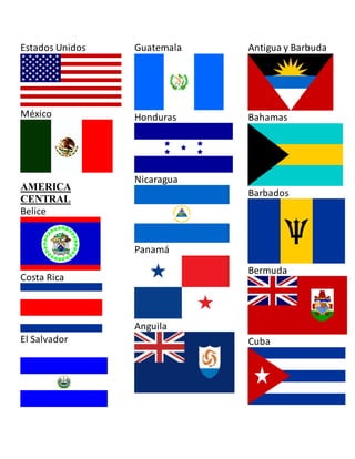 Banderas De Paises Para Imprimir Con Nombres