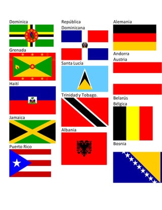 Banderas De Paises Para Imprimir Con Nombres