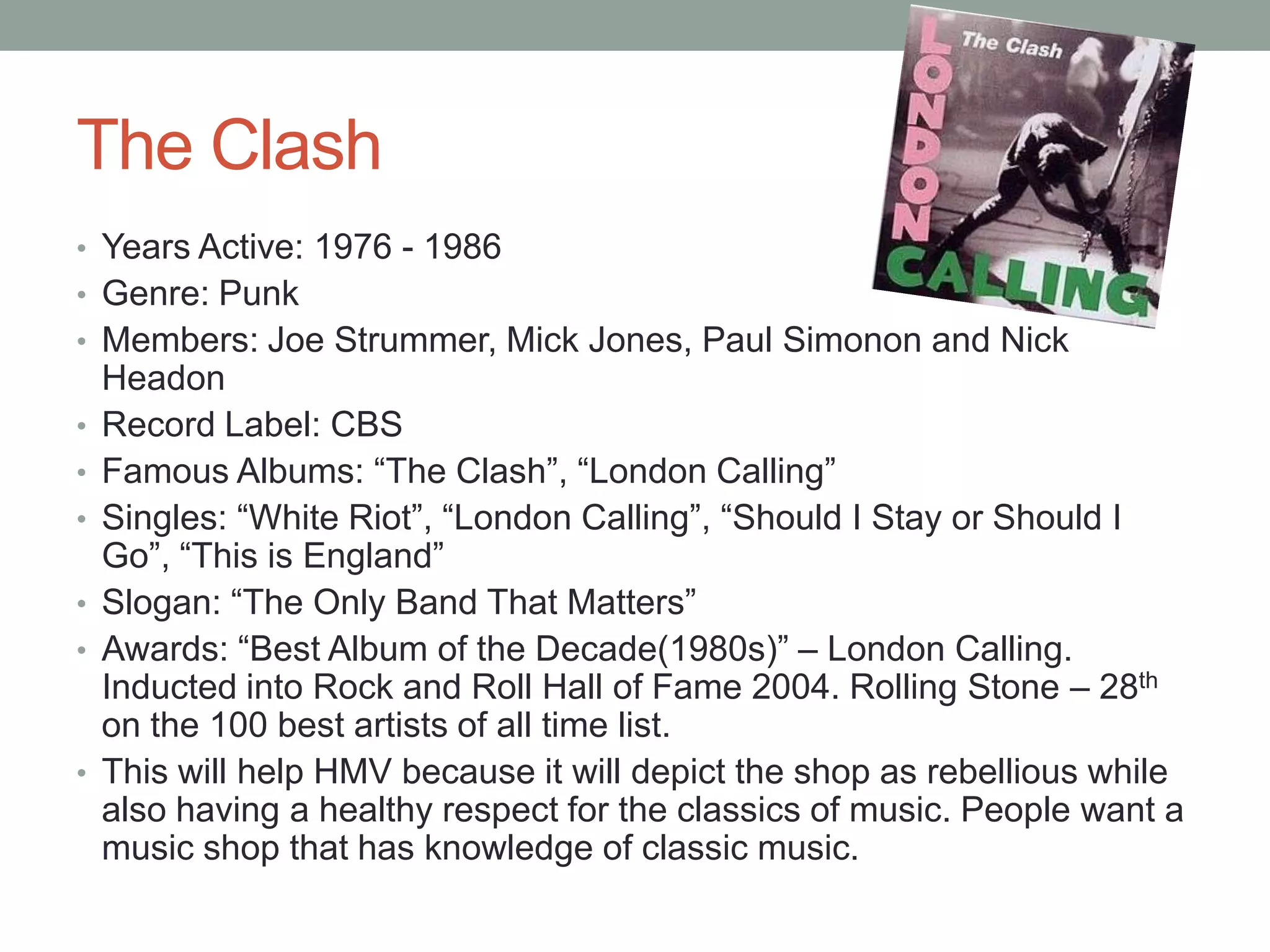 Band factfile | PPTX | Classic Rock | Rock Music