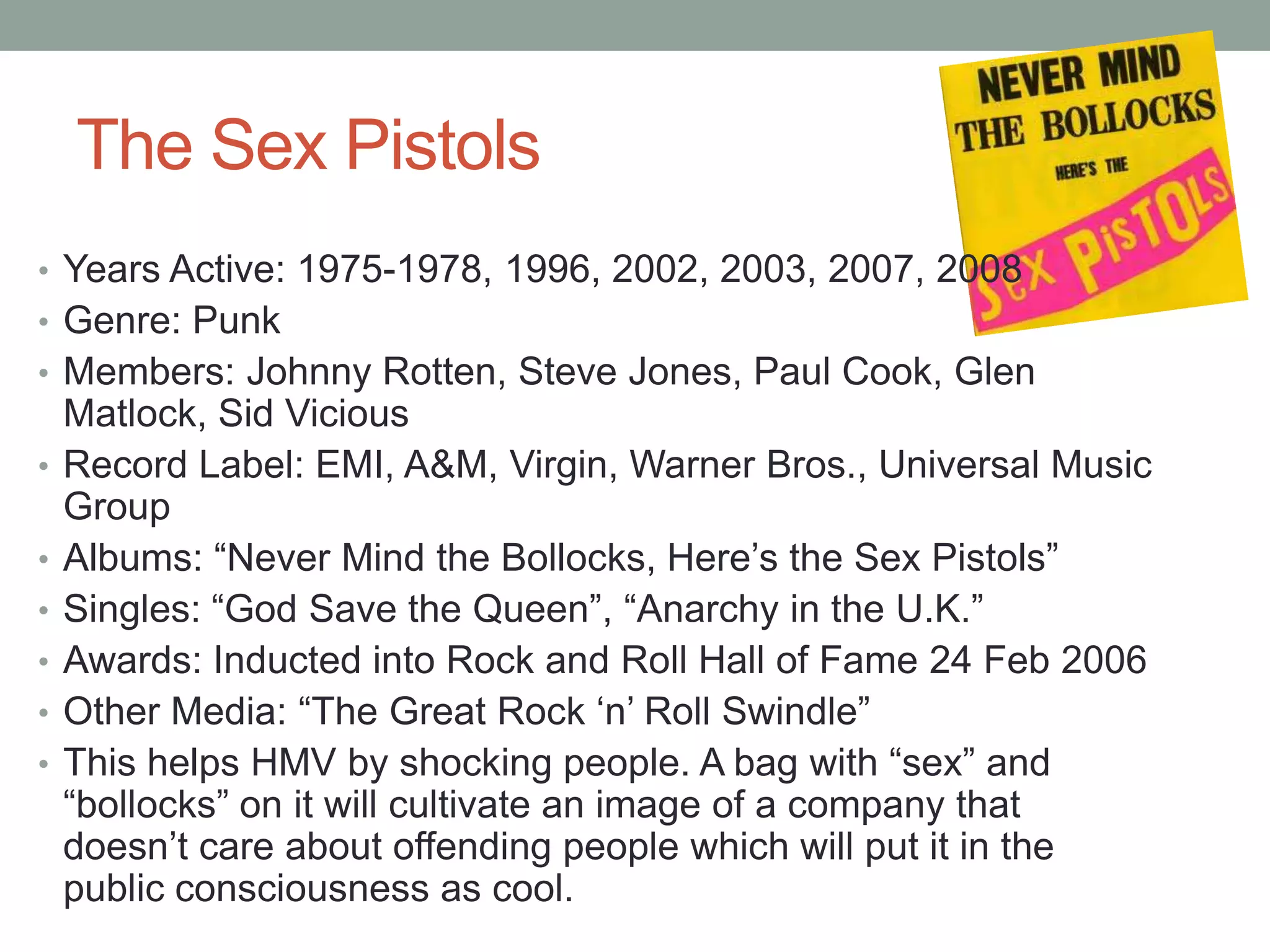 Band factfile | PPTX | Classic Rock | Rock Music