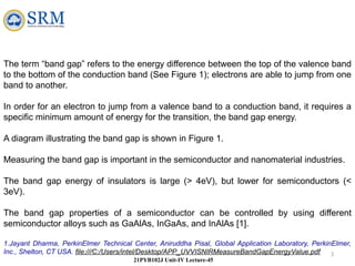 band gap calculation semiconductor and computaonal method | PPTX