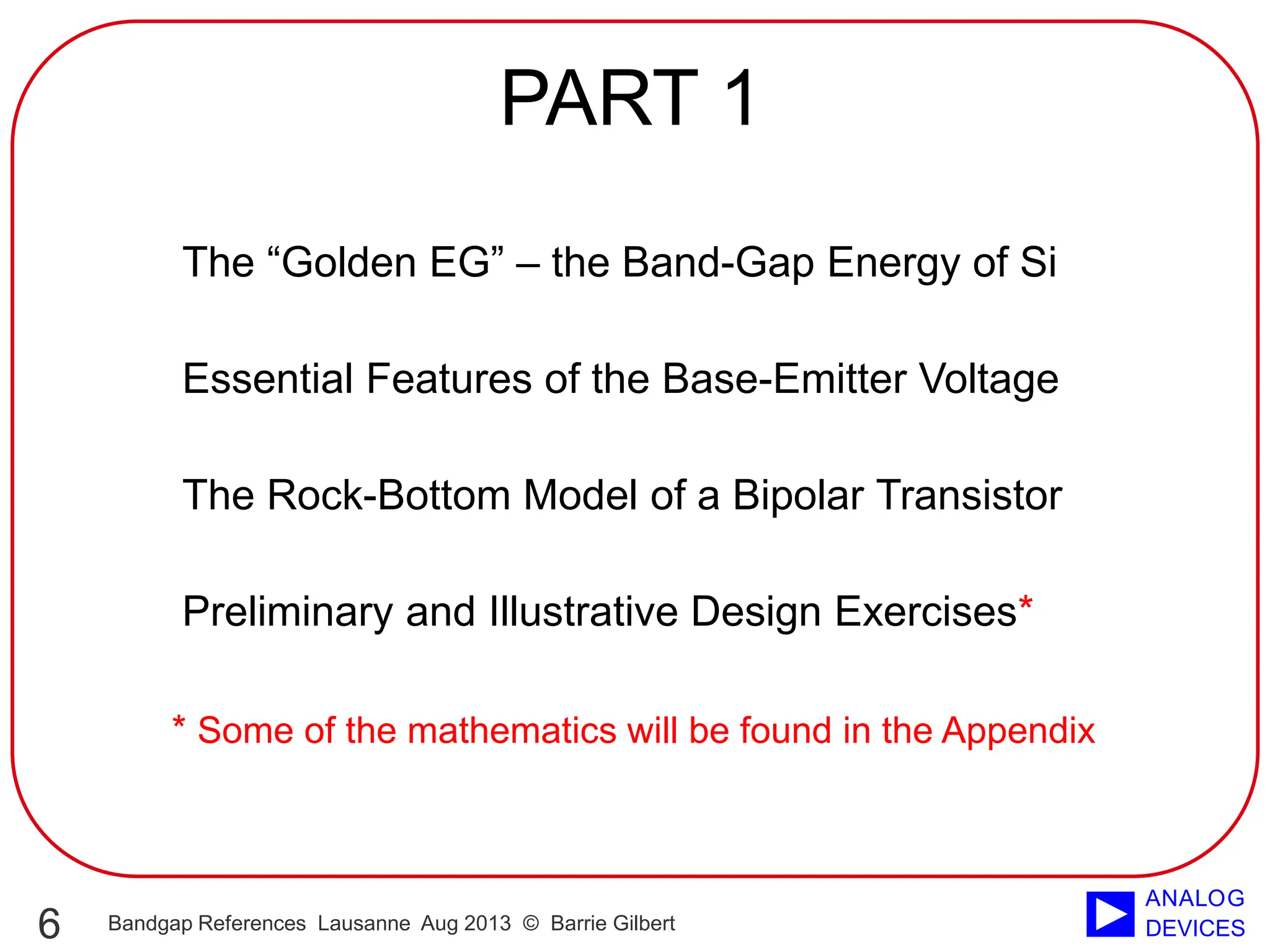 BANDGAP reference BANDGAP REFERENCESBANDGAP REFERENCES | PPT