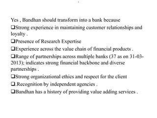 Bandhan Case Study | PPTX