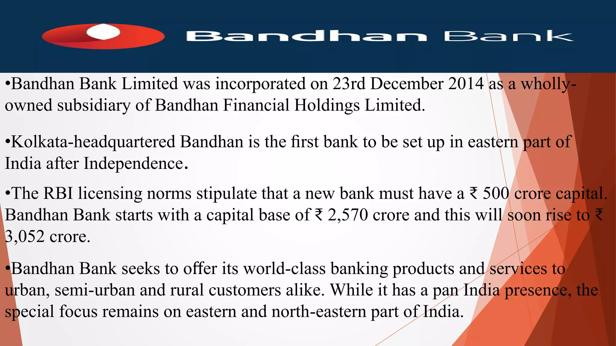 Bandhan Bank Presentation | PPTX