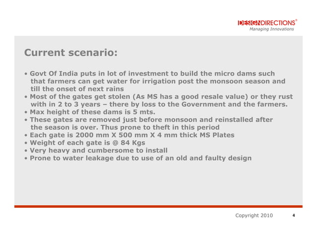 Design of Bandhara / Weir Dam gates using plastic materials_Design ...