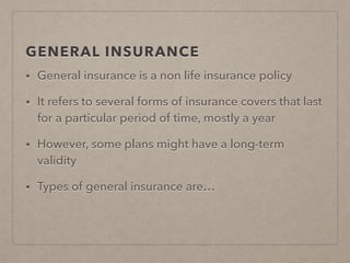 Life insurance and General Insurance | PDF