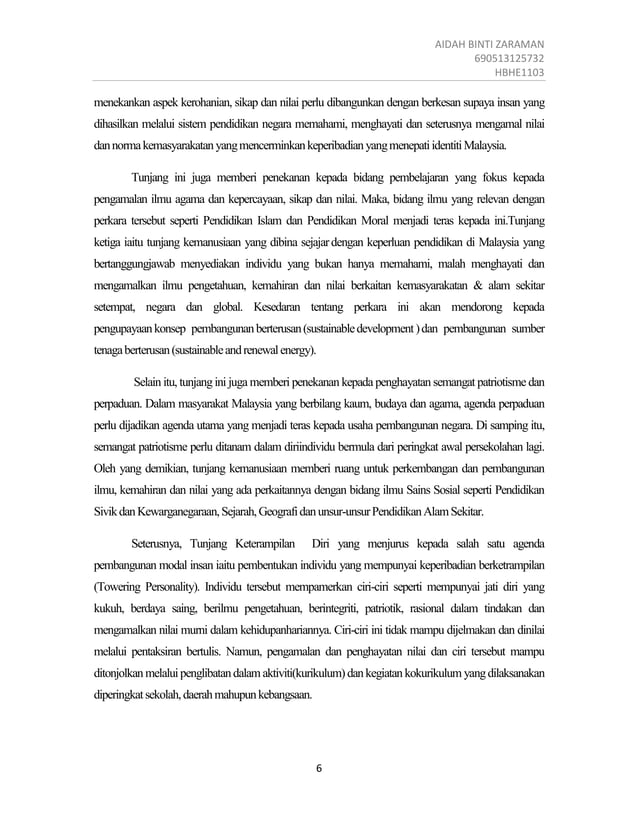 Banding beza kurikulum bersepadu sekolah rendah | DOCX