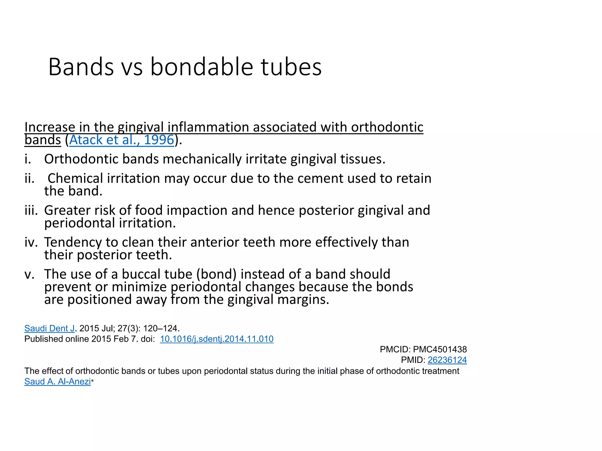 Banding procedure and general principles of bonding pdf | PDF