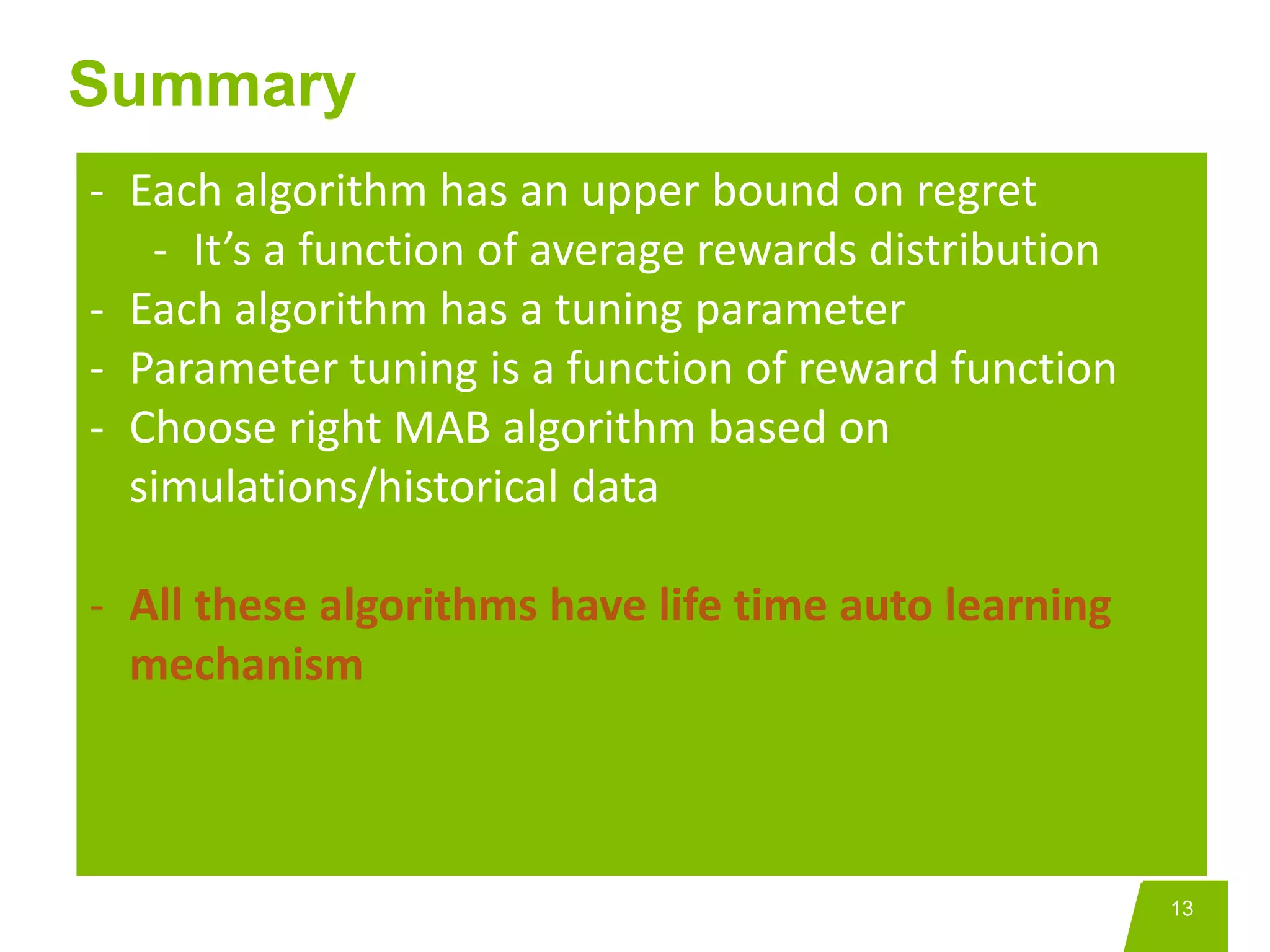 Bandit algorithms | PPT
