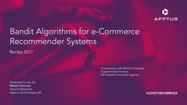 Bandit algorithms for e-commerce recommender systems | PPT