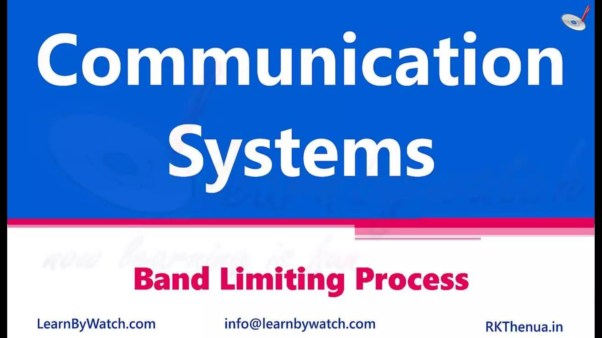 Band limiting process | Communication Systems | PPTX