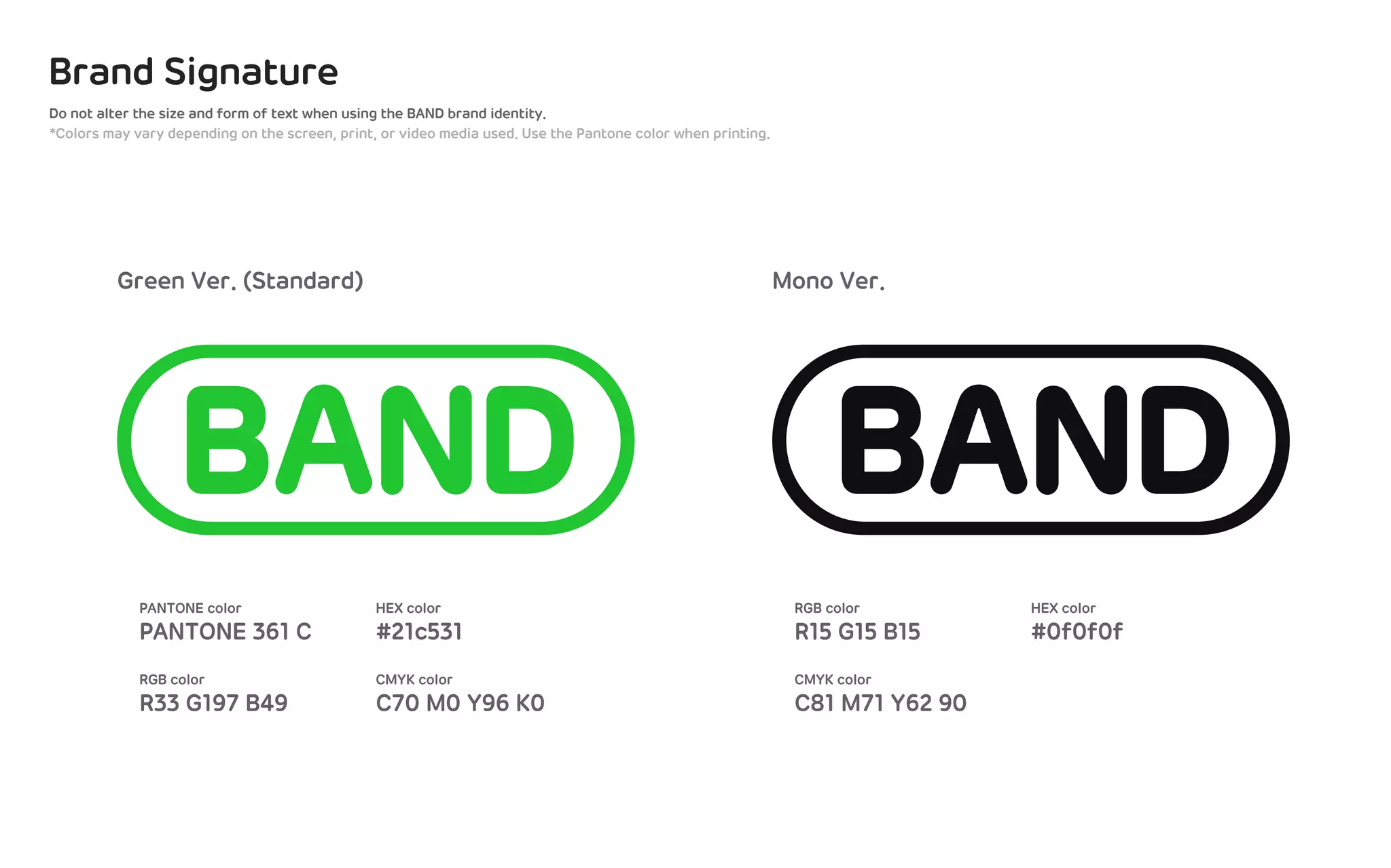 BAND App - Logo Design Guideline | PDF