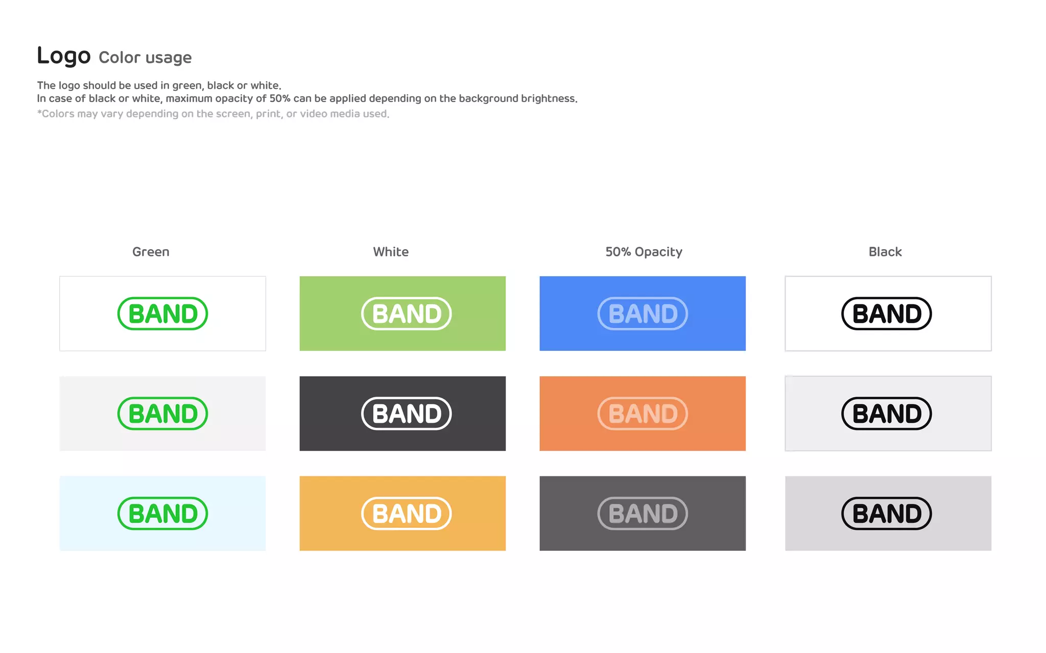 BAND App - Logo Design Guideline | PDF