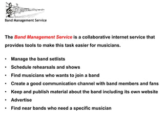 Band Management Service | PPTX