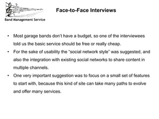 Band Management Service | PPTX