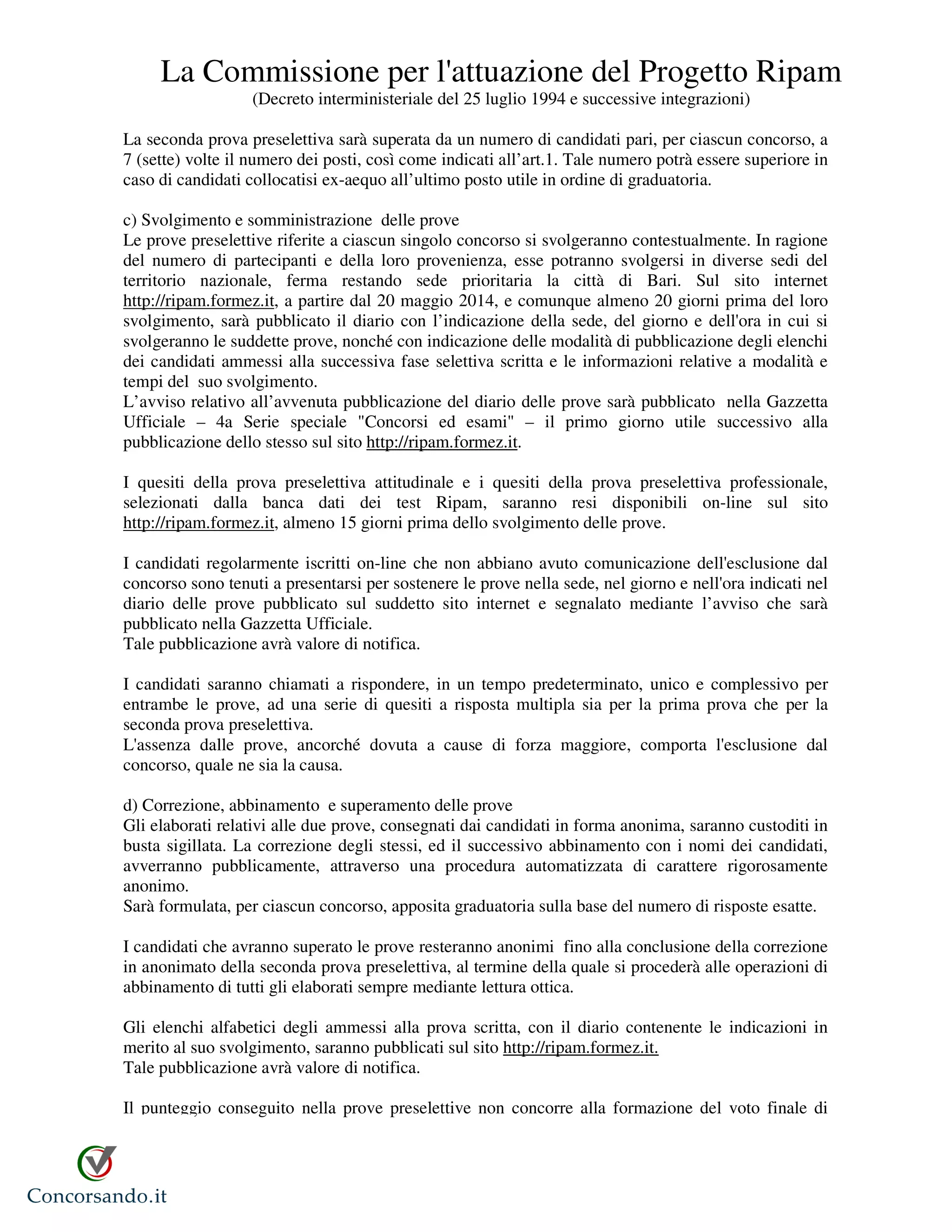 Bando concorso ripam puglia | PDF