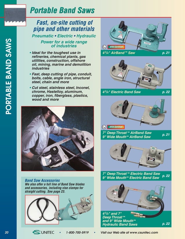 CS Unitec Band Saws Catalog Pages | PDF | Musical Instruments | Hobbies & Interests