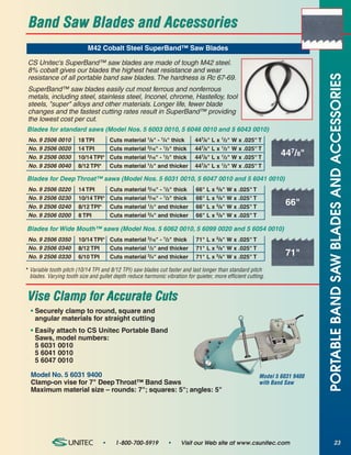 CS Unitec Band Saws Catalog Pages | PDF | Musical Instruments | Hobbies ...