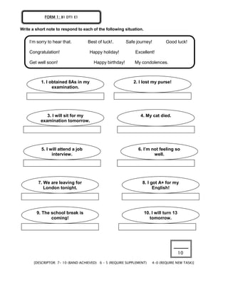 FORM 1 - ENGLISH: SUGGESTED PBS MATERIALS | PDF