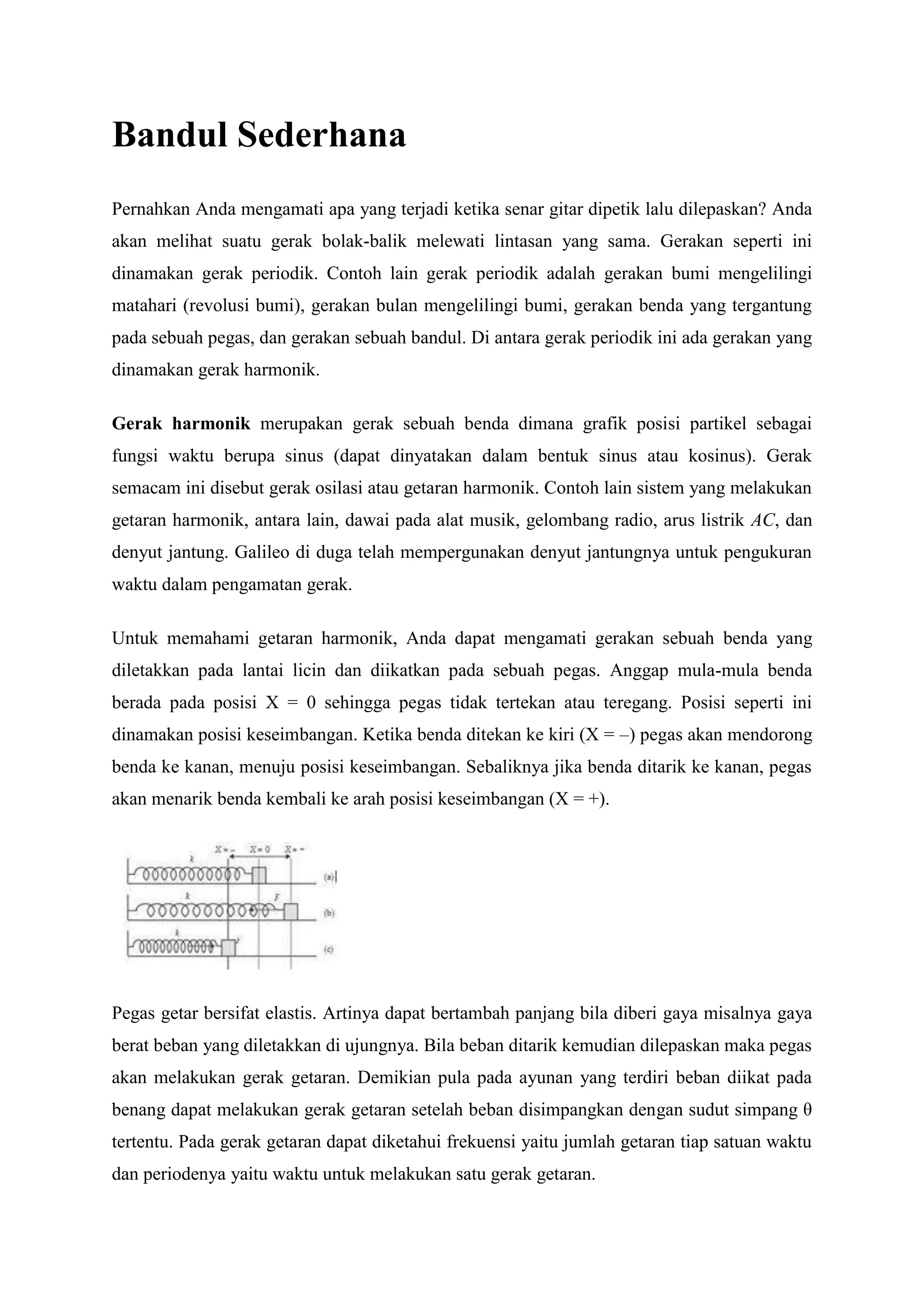 Bandul sederhana | PDF