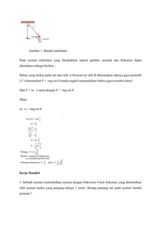 Bandul sederhana | DOCX