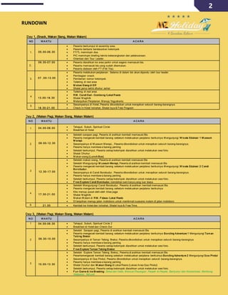 3D2N Bandung - Explore Yogyakarta | DOCX