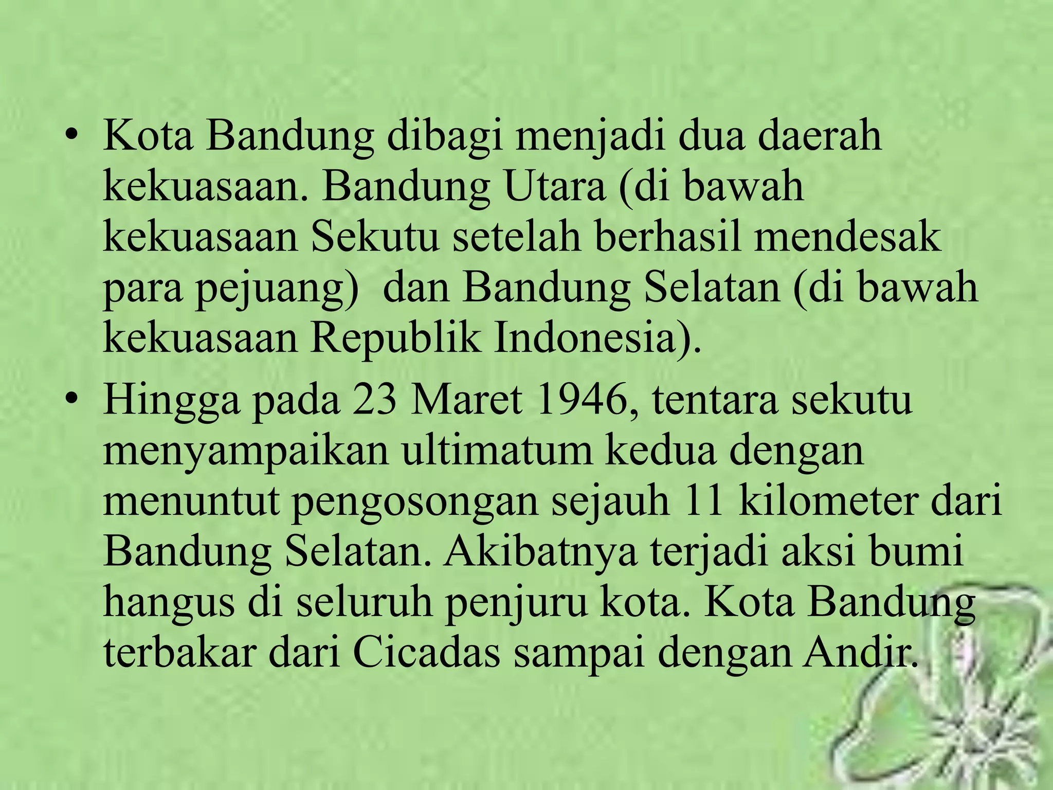 Bandung lautan api | PPTX