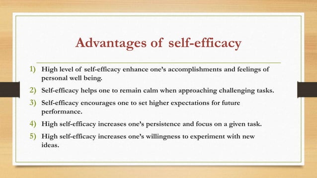 Bandura's theory of "self - efficacy ".. | PPTX