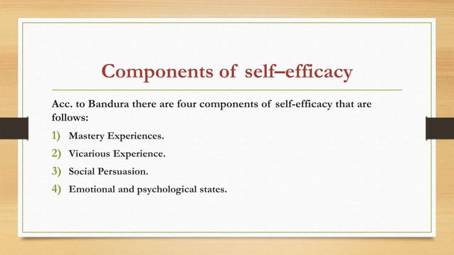 Bandura's theory of "self - efficacy ".. | PPTX