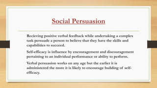 Bandura's theory of "self - efficacy ".. | PPTX