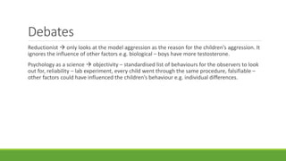 Bandura et al | PPTX | Parenting | Family and Relationships