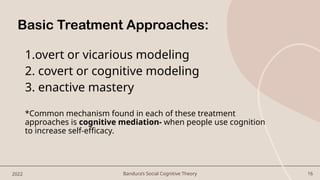 Social Cognitive Theory of Albert Bandura | PPTX