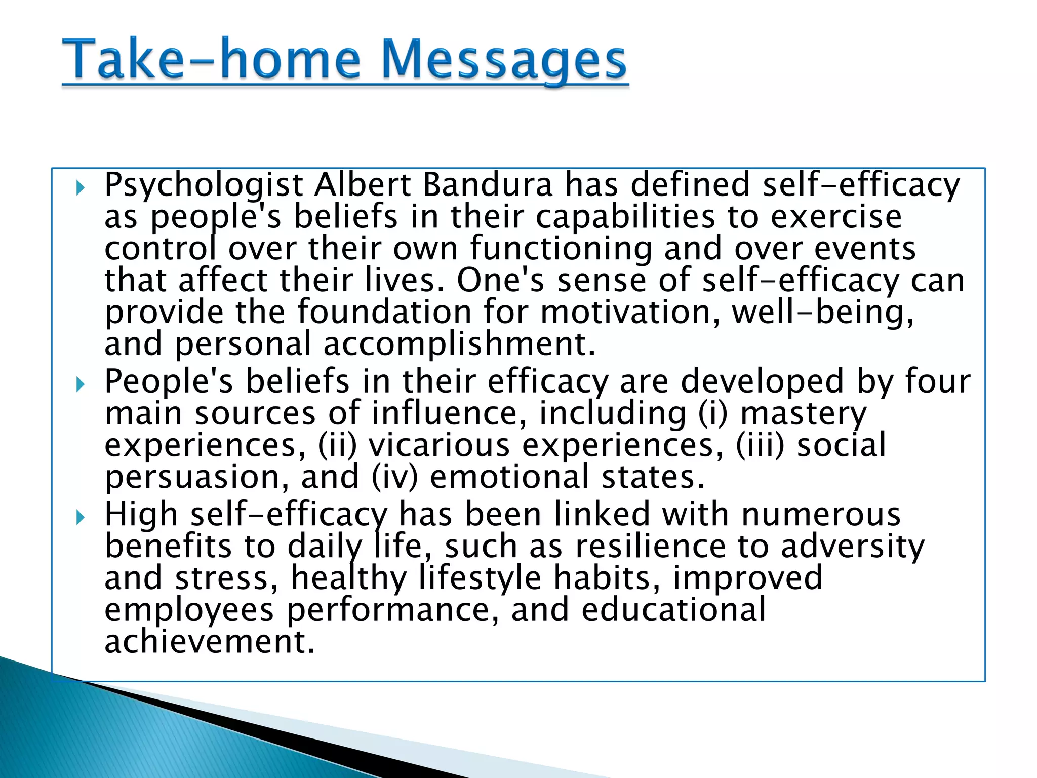 Banduras self-efficacy-theory | PDF